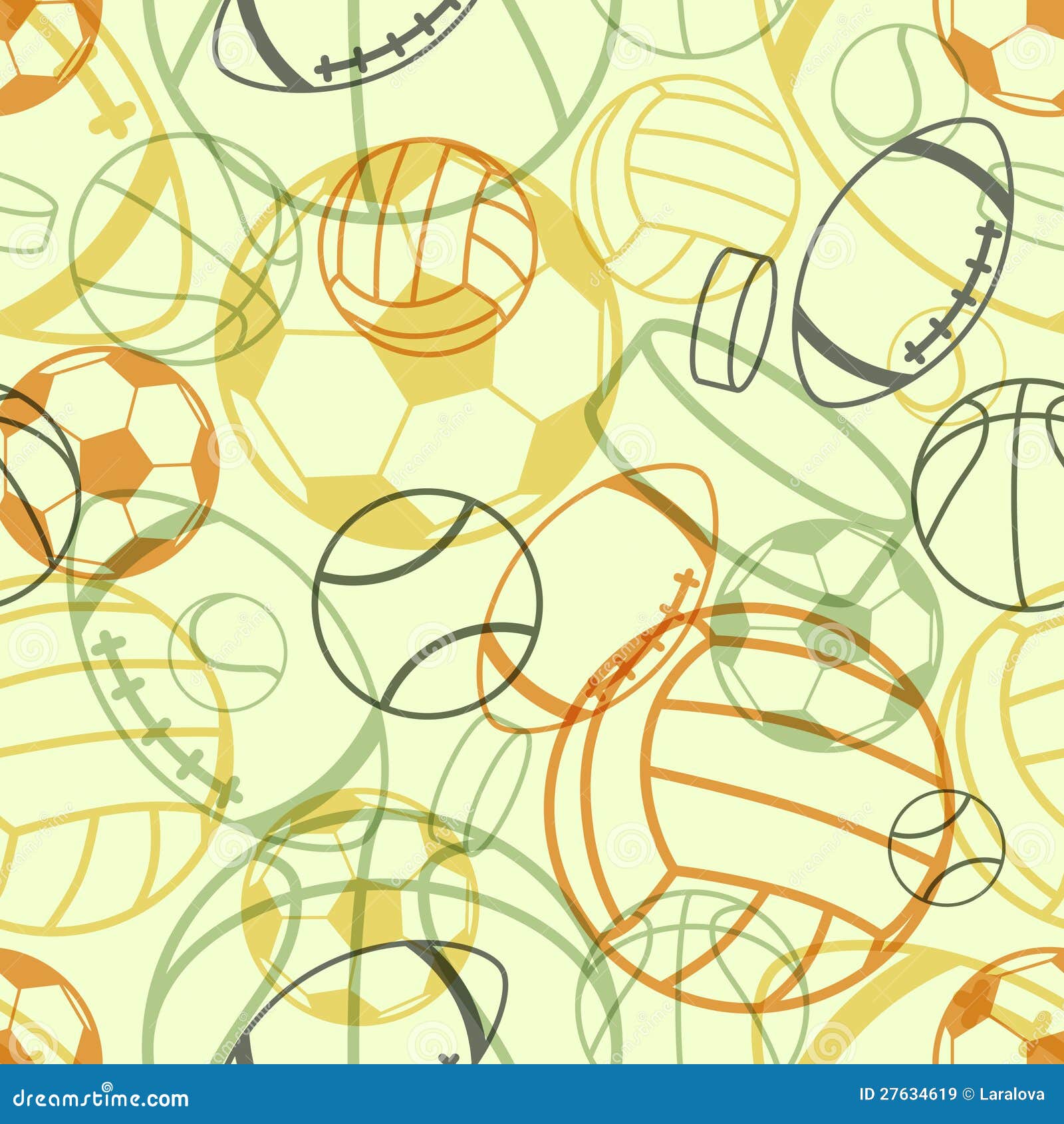 Sports seamless pattern stock vector. Illustration of eps10 - 27634619