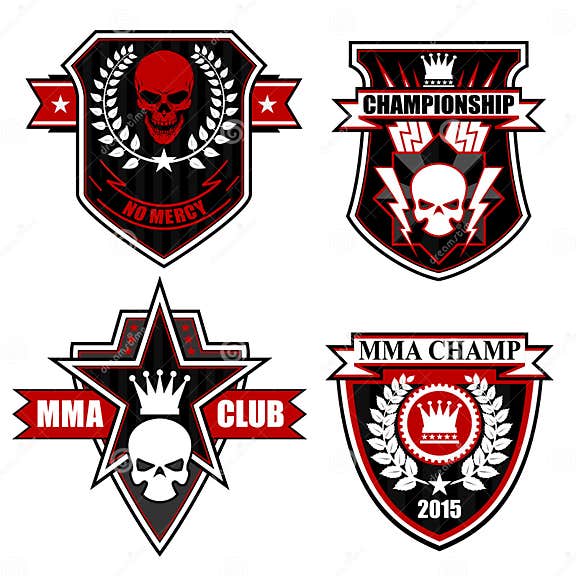 Sports Shield Emblem Graphic Set Stock Vector - Illustration of icon ...