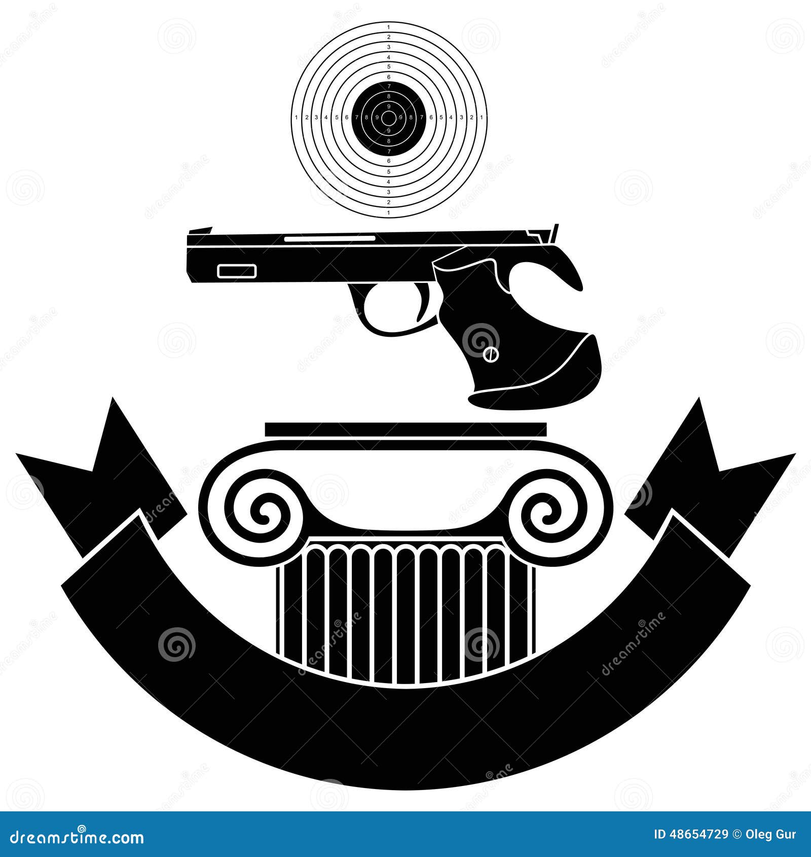 Sports shooting stock vector. Illustration of bullet - 48654729