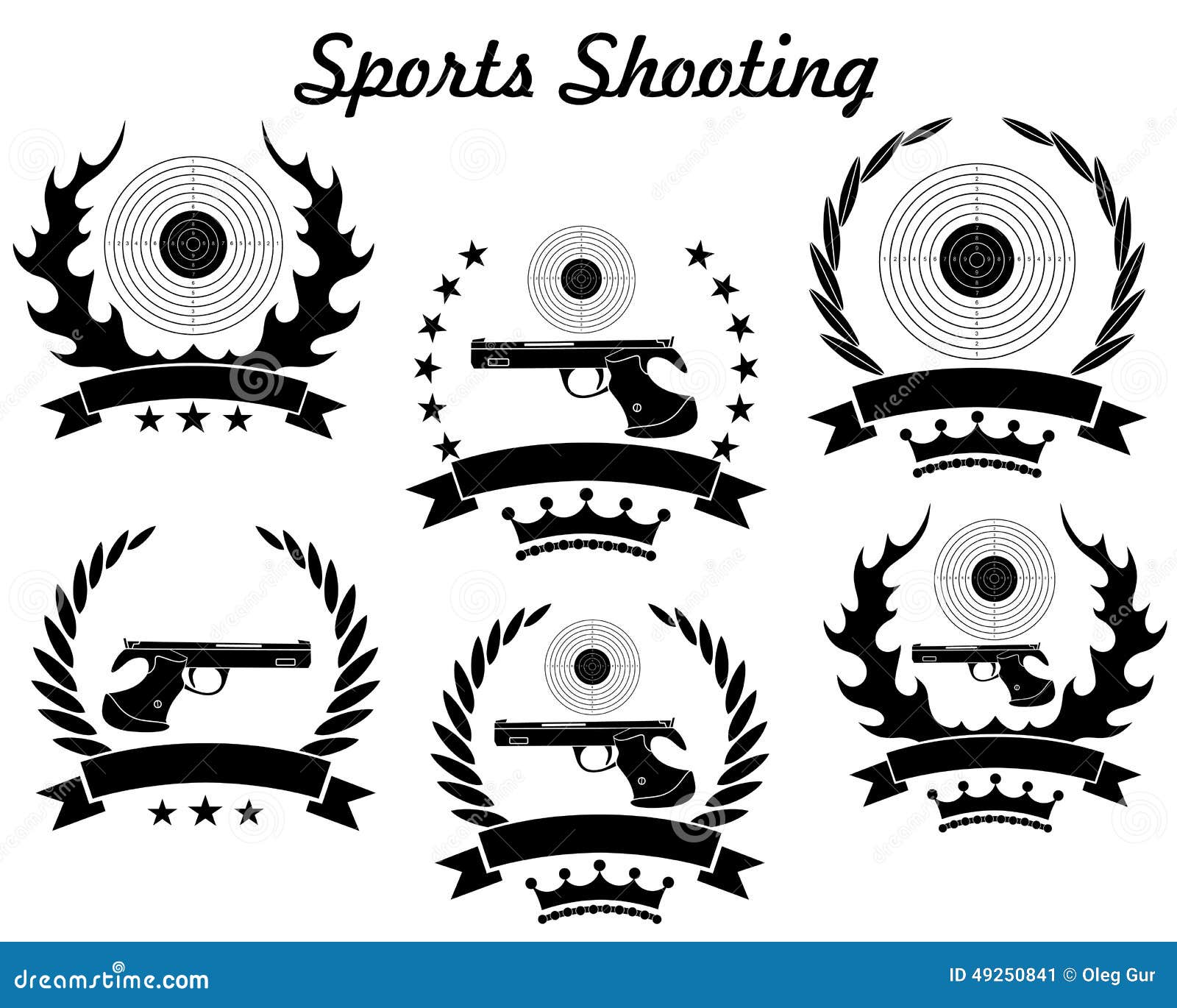 Sports shooting stock vector. Illustration of sport, isolated - 49250841