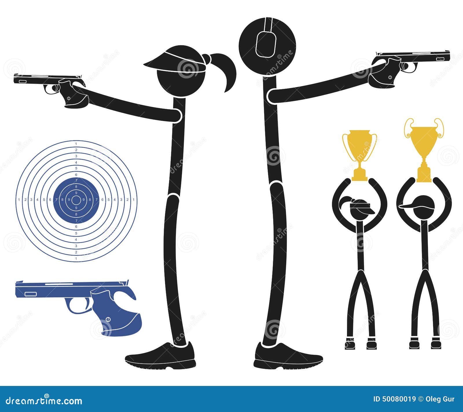 Sports shooting stock vector. Illustration of isolated - 50080019