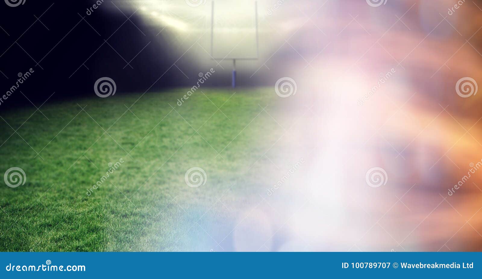 Sports Stadium with Atmospheric Transition Effect Stock Image - Image ...