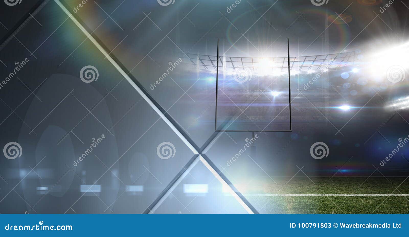 Sports Stadium Lights Transition Effect with Geometric Shapes Stock ...