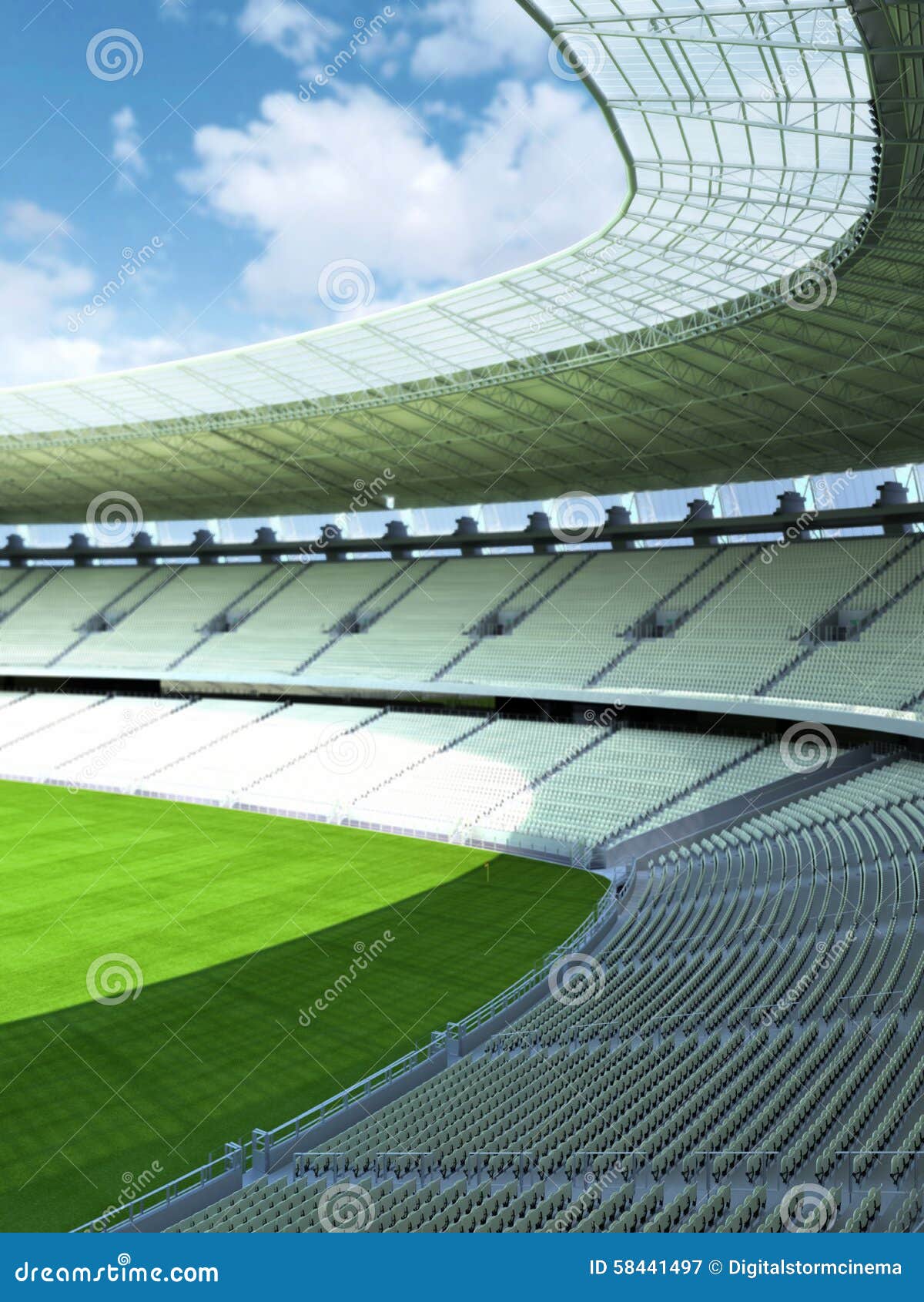 Sports Stadium Venue with Generic Field Stock Illustration ...