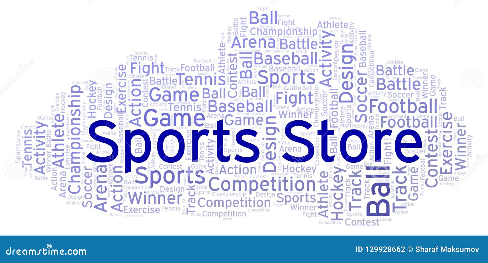 Sports Store word cloud. stock illustration. Illustration of design ...