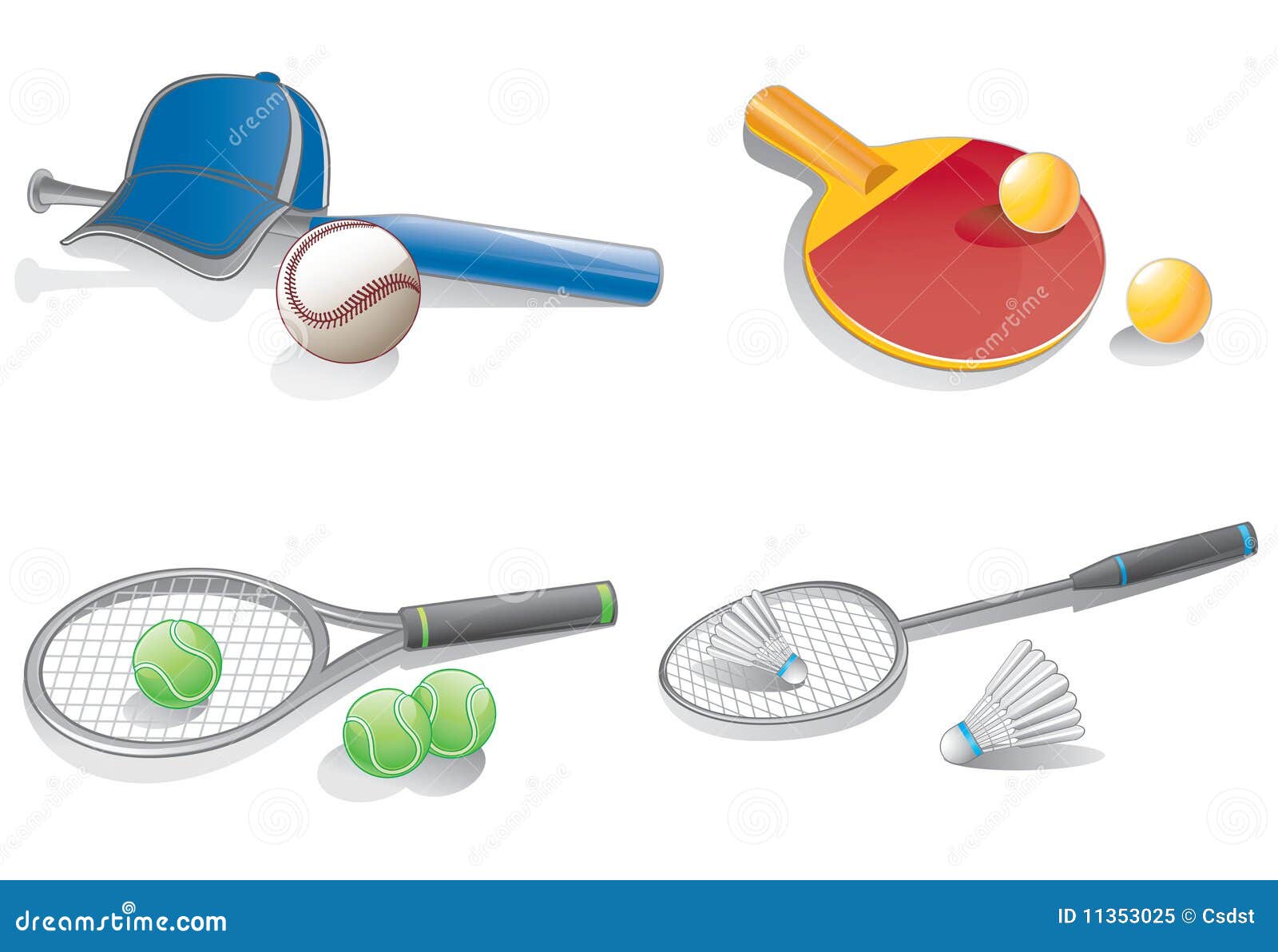 Sports stuff stock vector. Illustration of sports, icon - 11353025