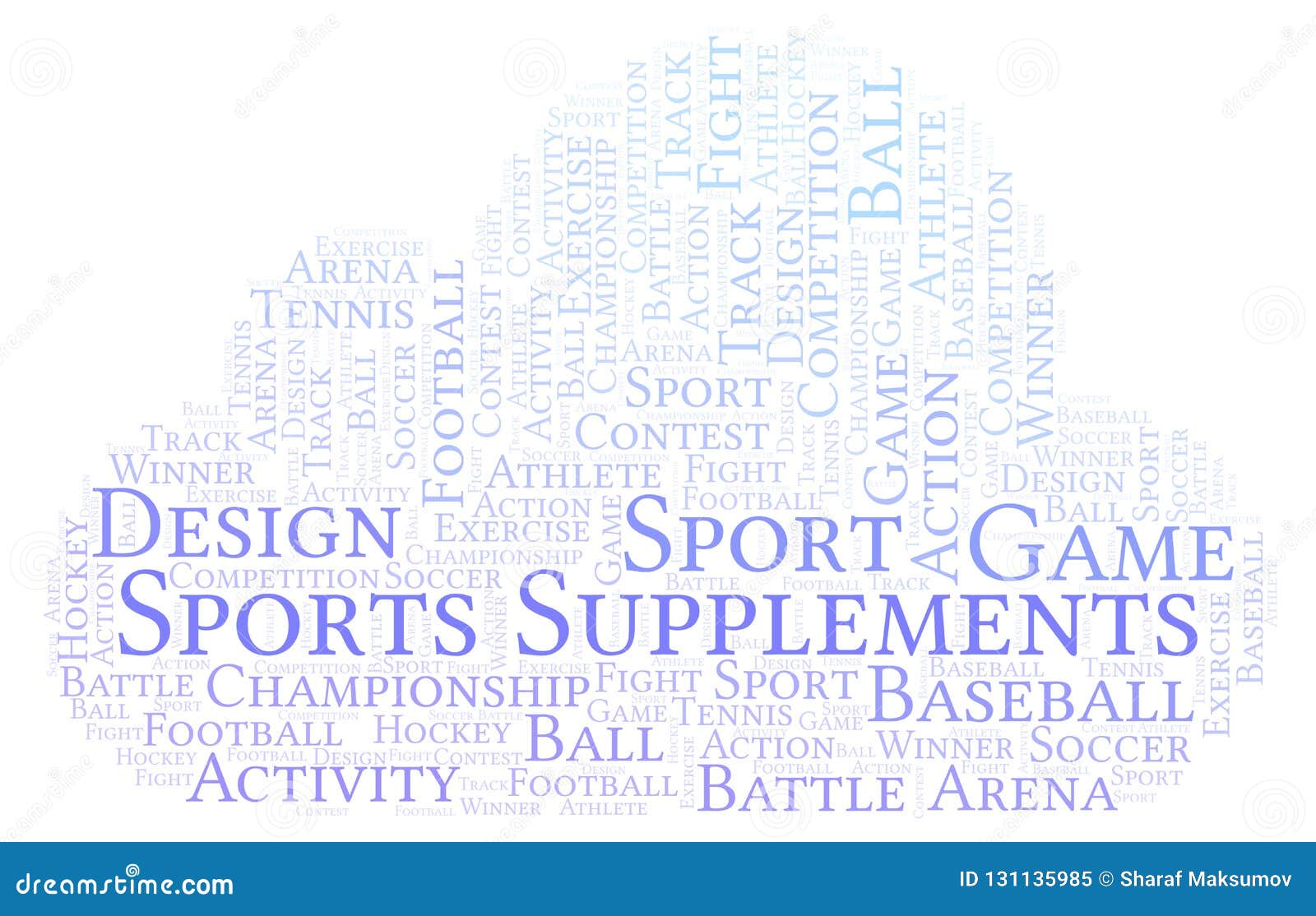 Sports Supplements Word Cloud. Stock Illustration - Illustration of ...