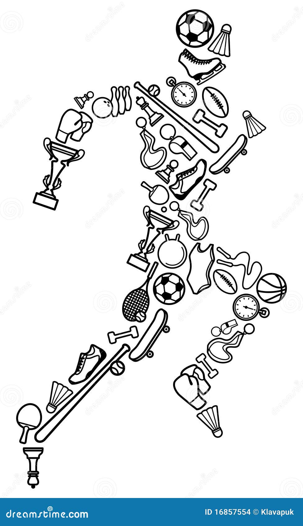 Sports symbol stock vector. Illustration of clip, equipment - 16857554