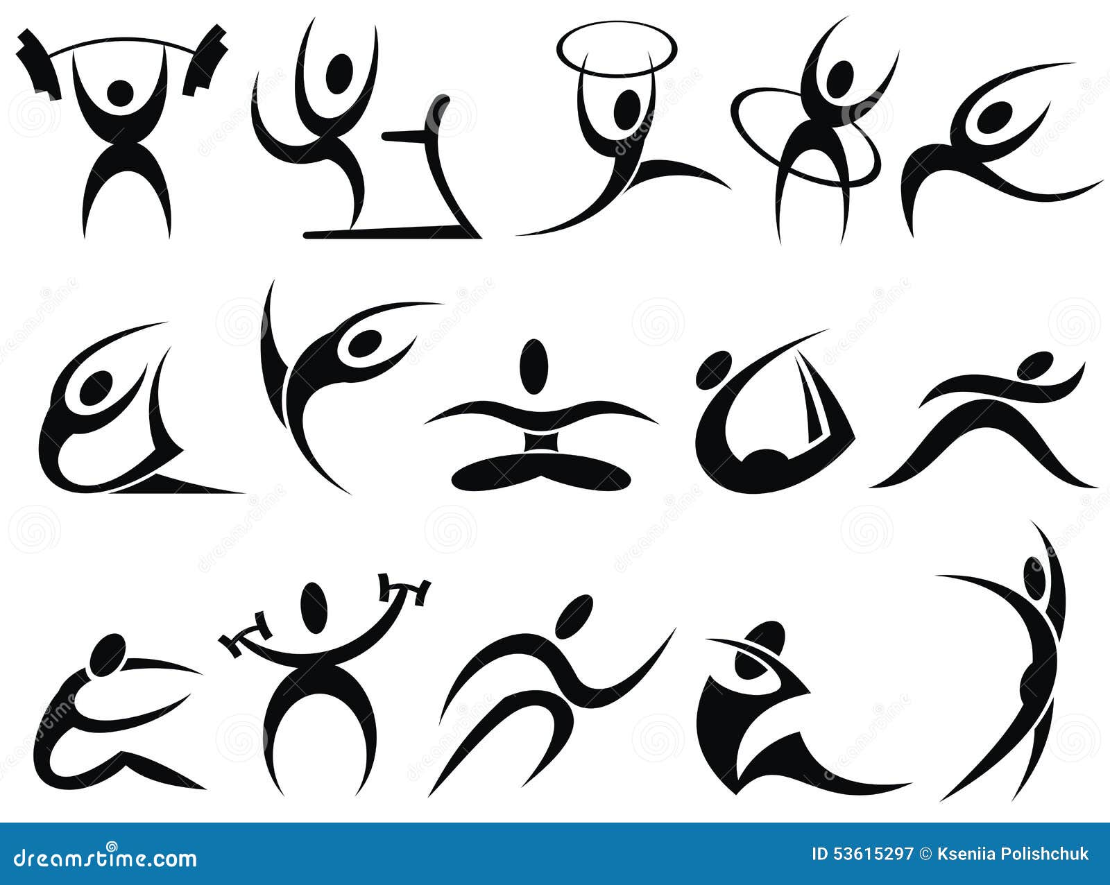 Sports Symbols. Exercises On The Projectile For Gymnastics. Vector Icon ...