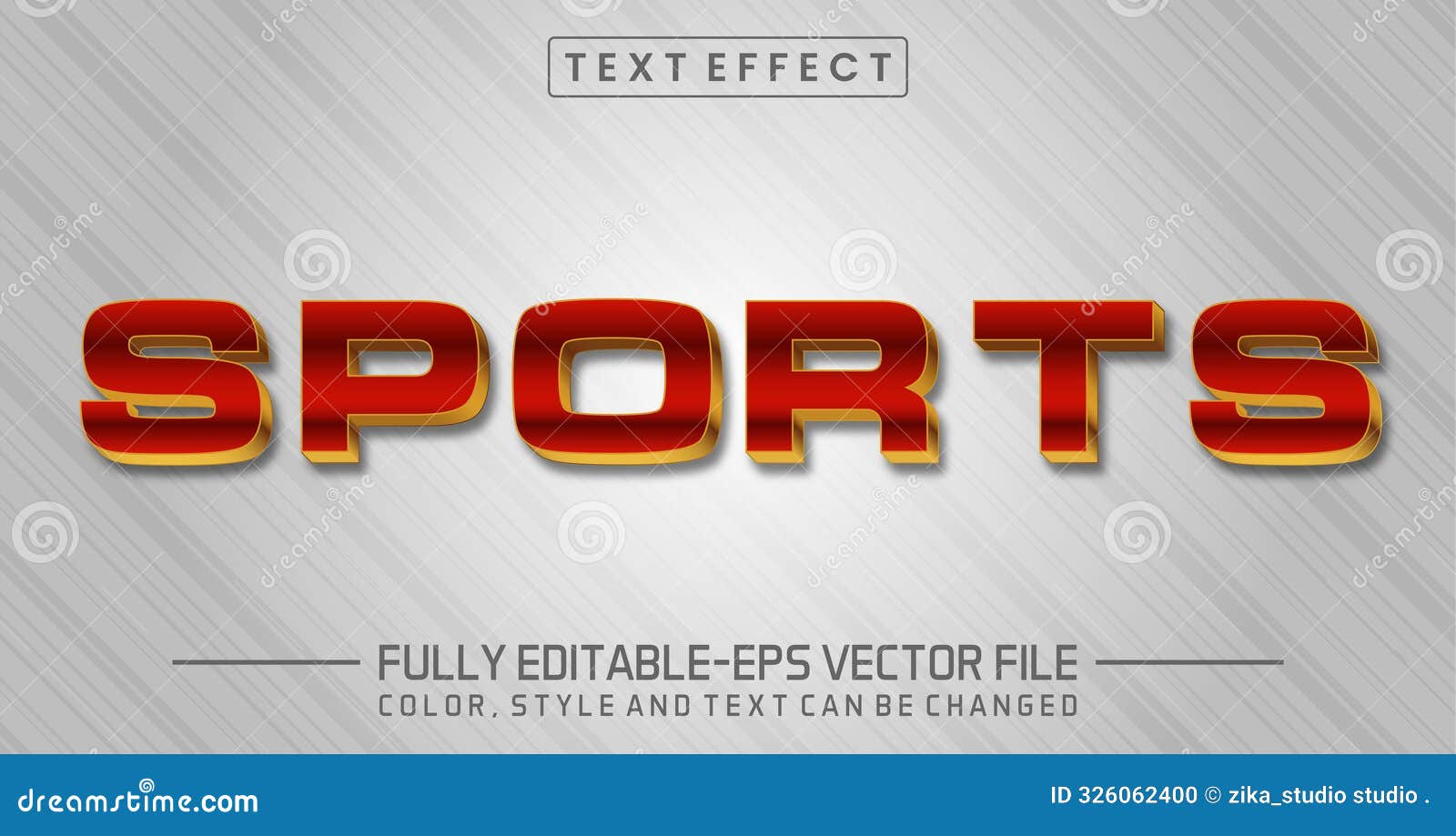 Sports Text Editable Style Effect Stock Vector - Illustration of ...