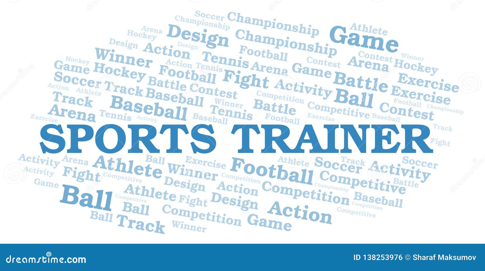 Sports Trainer word cloud stock illustration. Illustration of bright ...