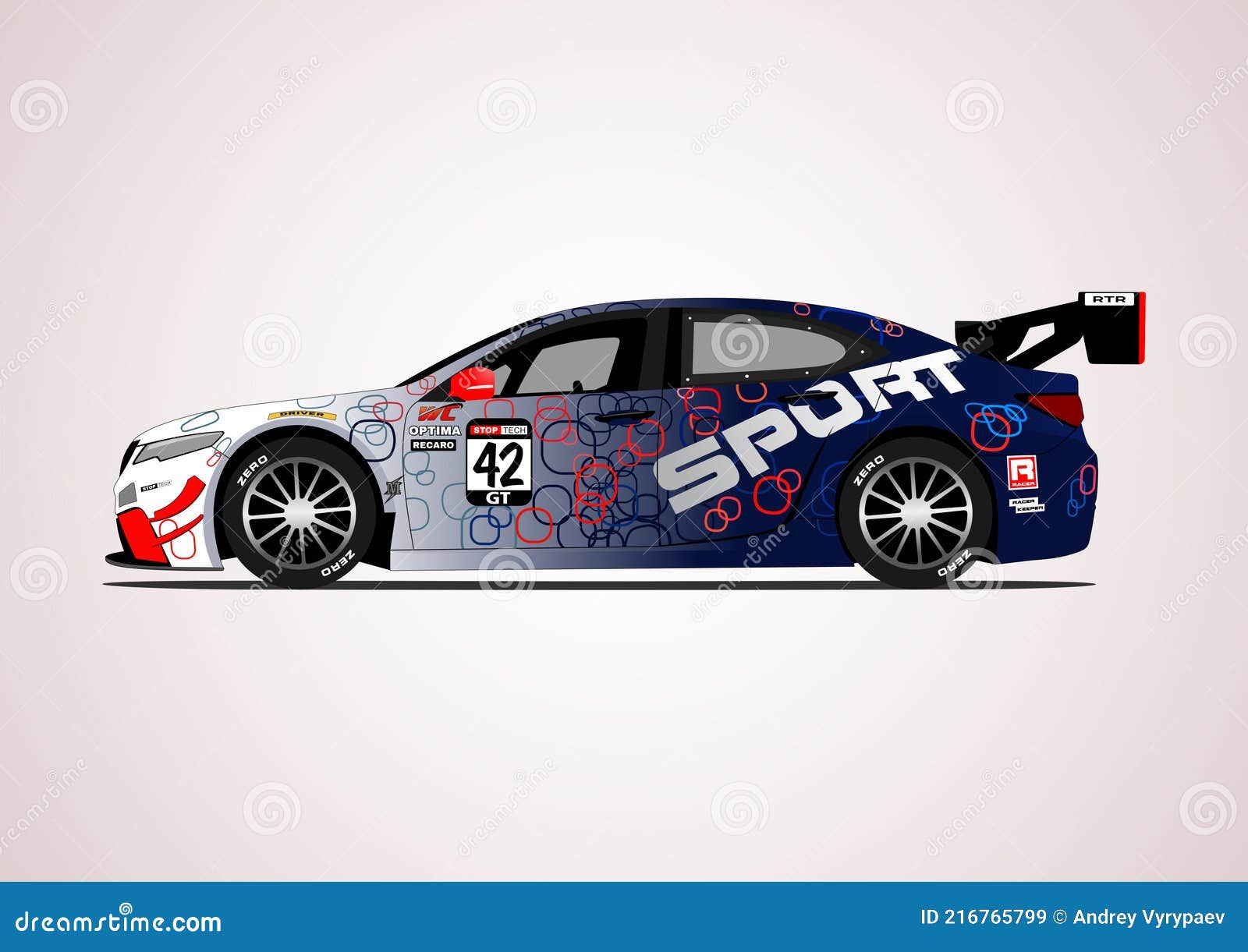 Sports Tuned Car, Side View..cdr Stock Vector - Illustration of race ...