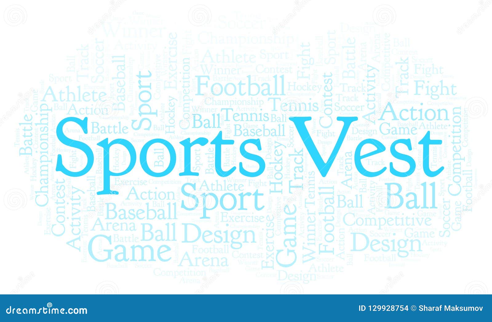 Sports Vest word cloud. stock illustration. Illustration of vest ...