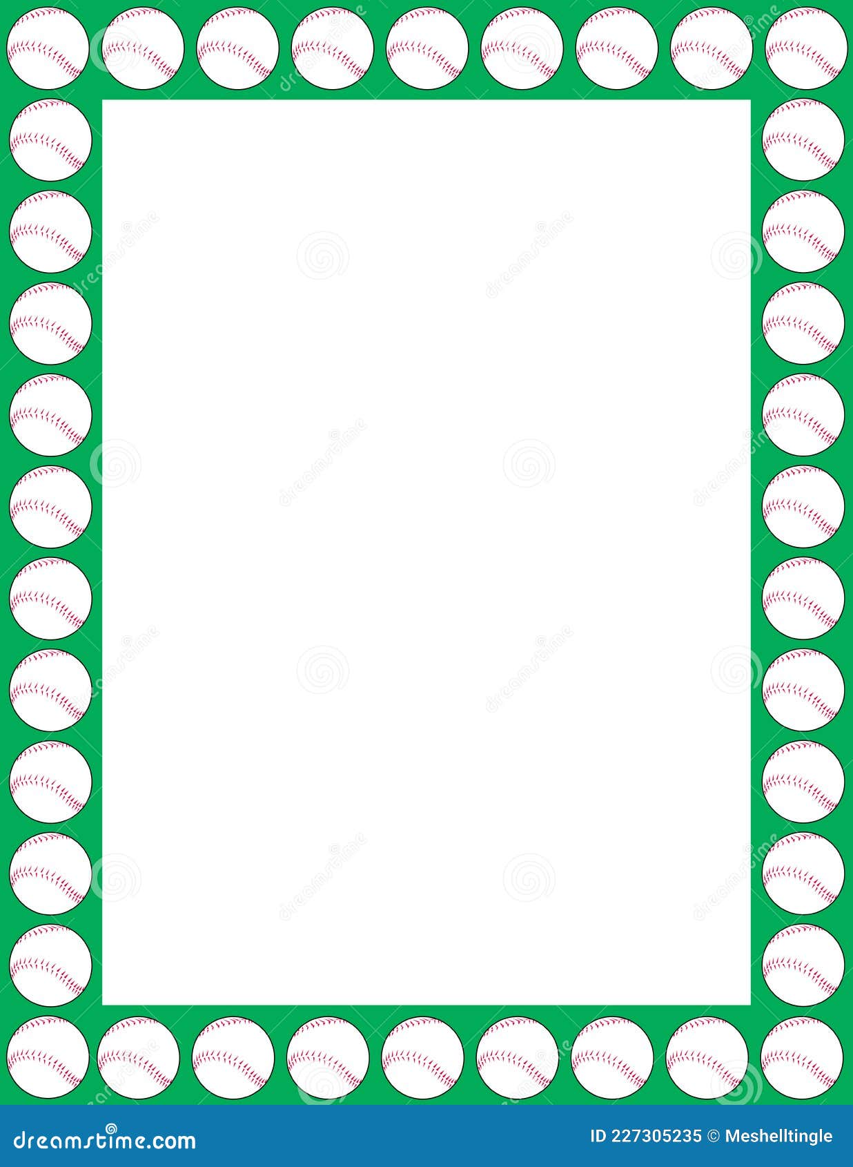 Baseball Border with Vector Available Stock Illustration - Illustration ...