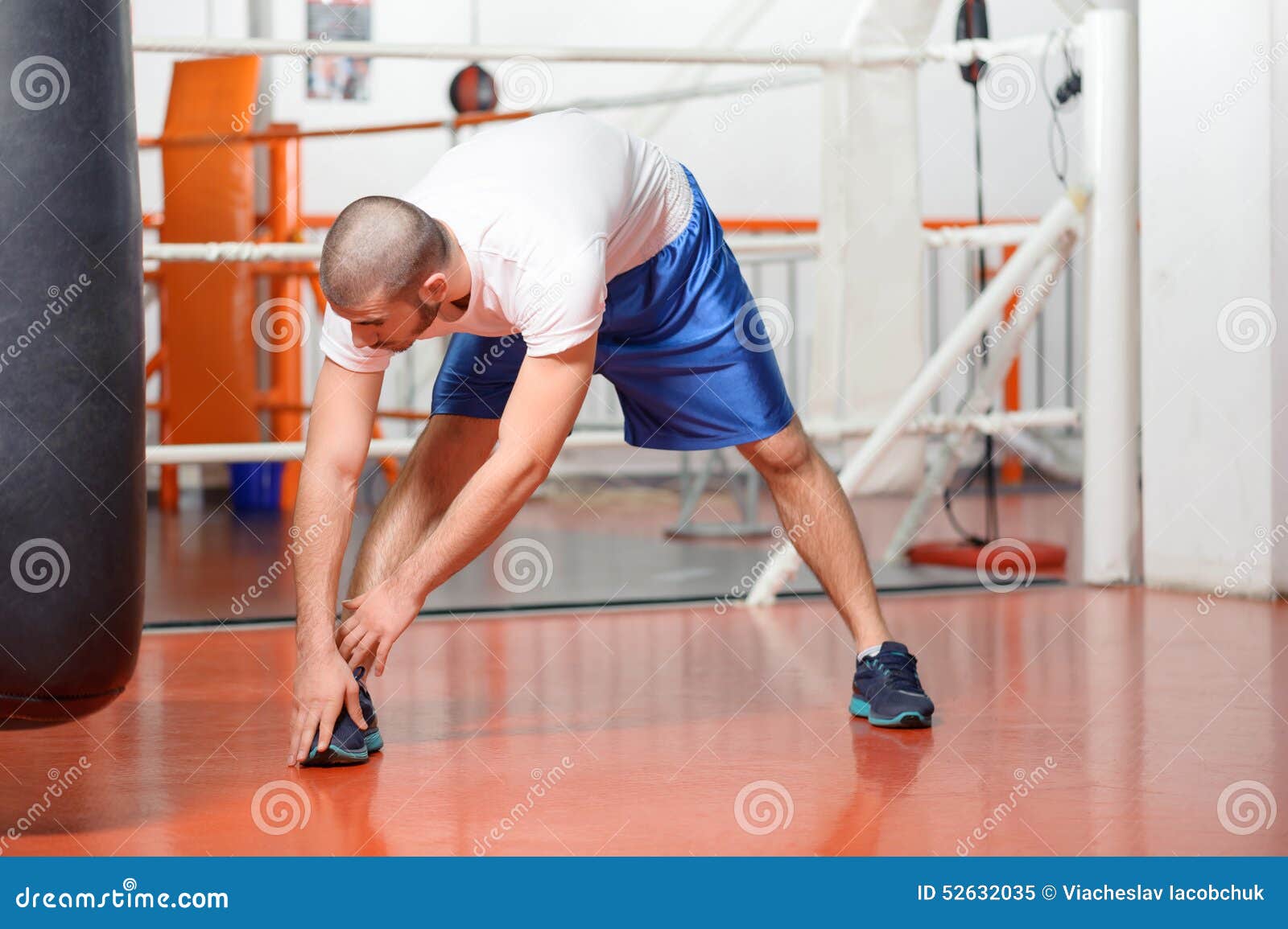 Sportsman in a boxing gym stock image. Image of fitness - 52632035