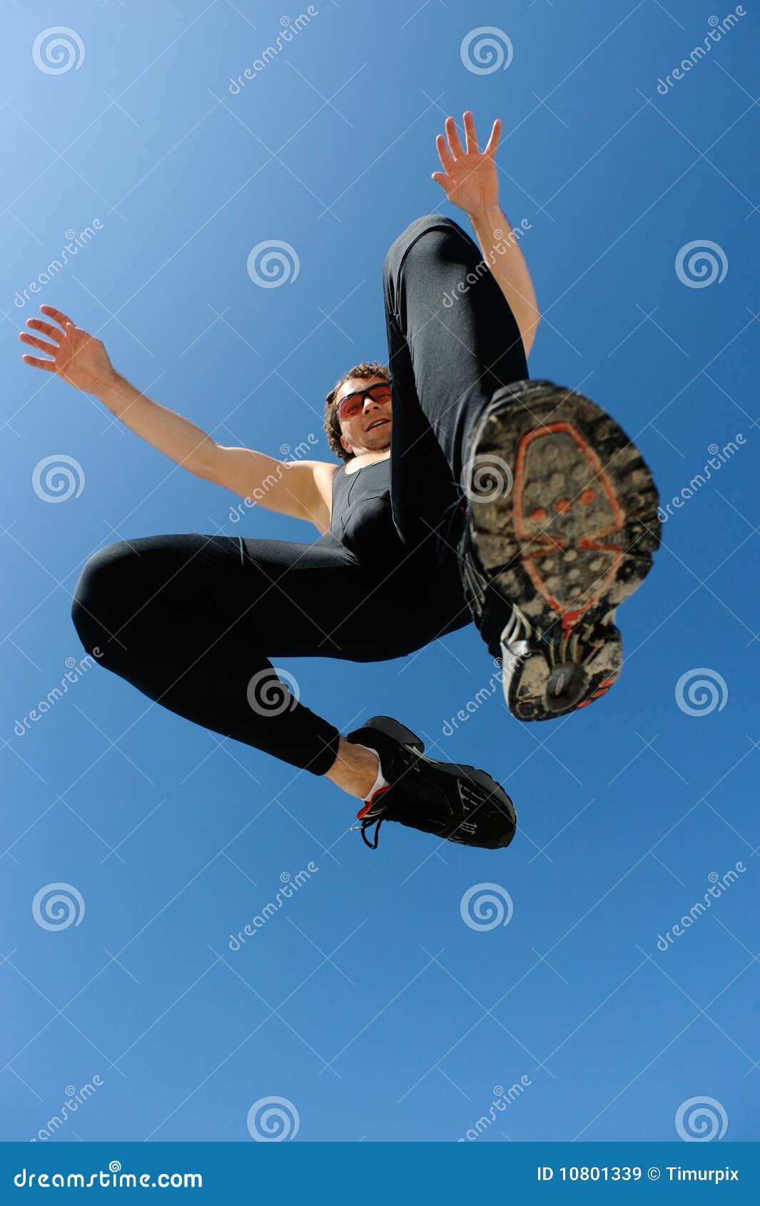 Sportsman jumping stock image. Image of flying, lucky - 10801339
