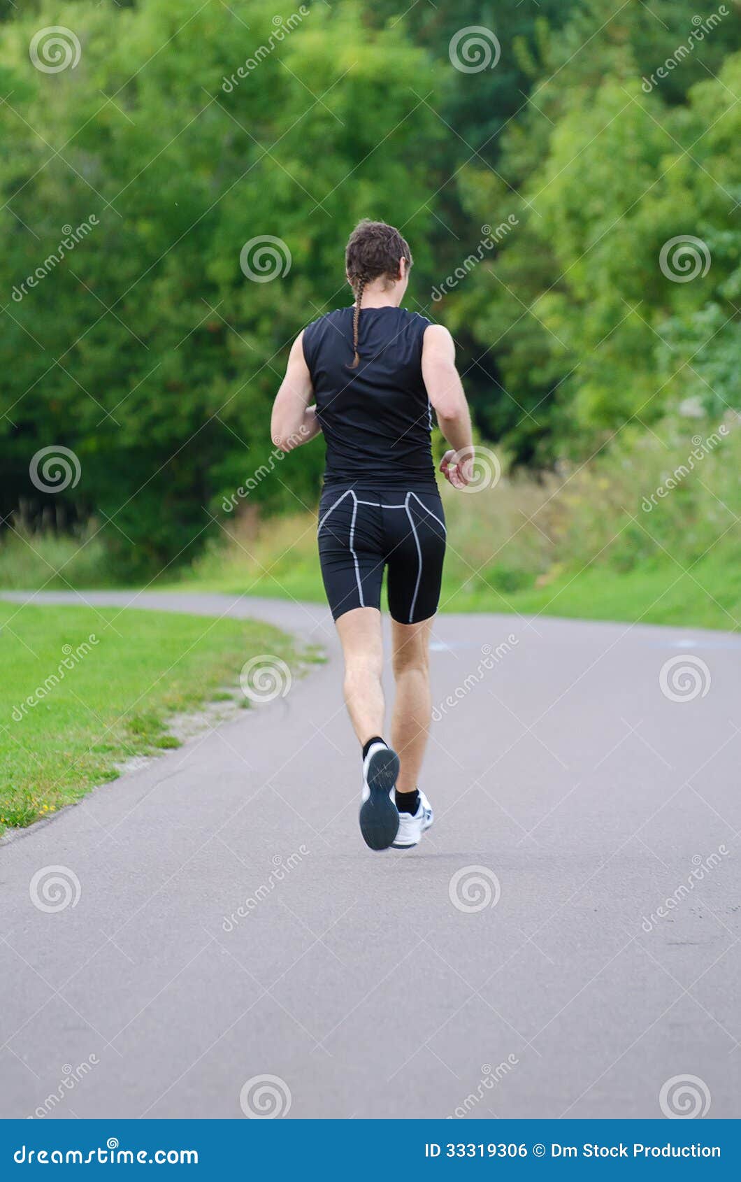 Sportsman running stock photo. Image of nature, back - 33319306