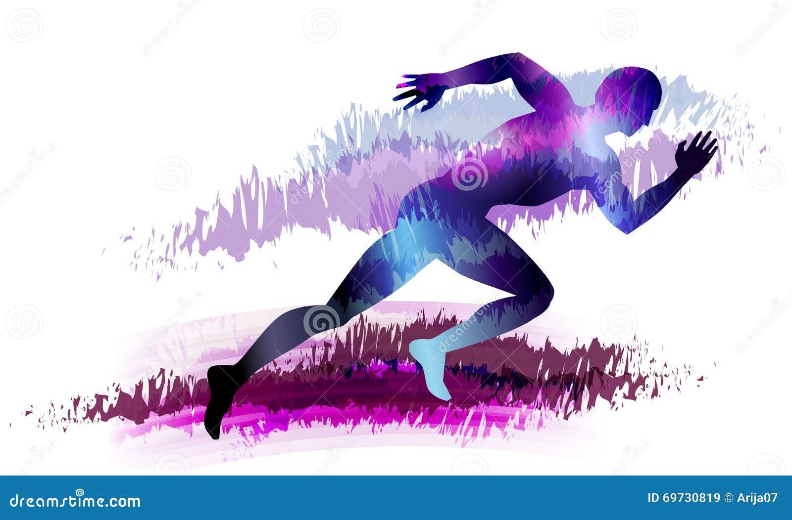 Sportsman A Running Outline Icon Design Cartoon Vector | CartoonDealer ...