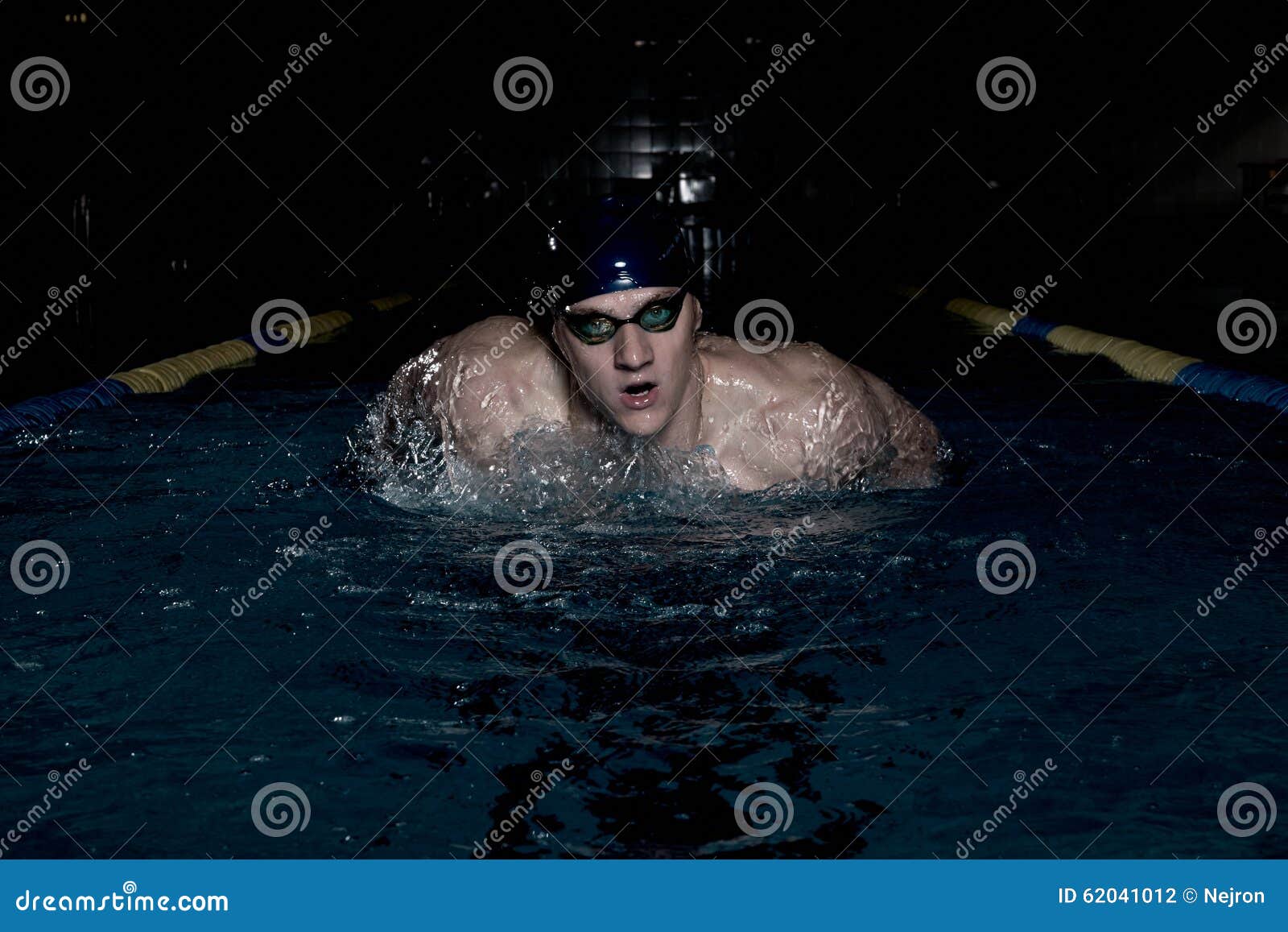 Sportsman in swimming pool stock photo. Image of freestyle - 62041012