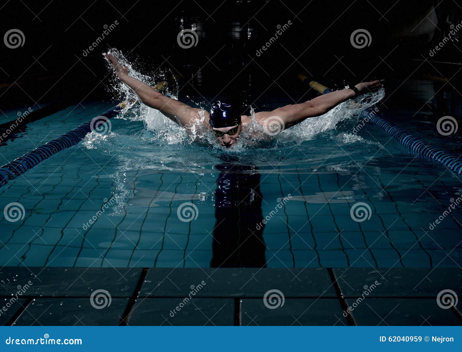 Sportsman in swimming pool stock image. Image of line - 62040959
