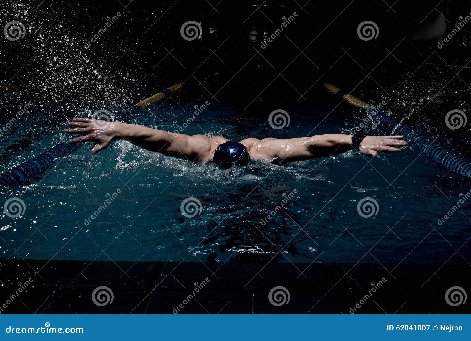 Sportsman in swimming pool stock image. Image of champion - 62041007