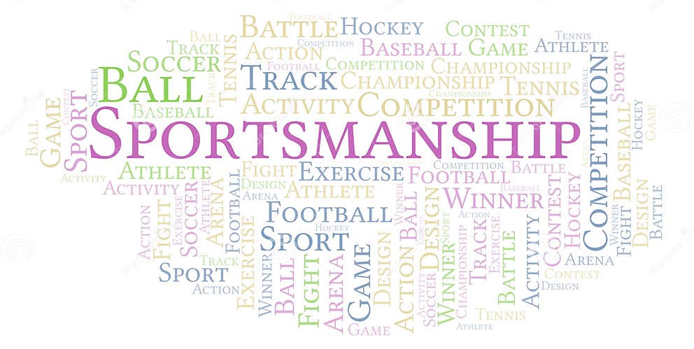 Sportsmanship word cloud. stock illustration. Illustration of winner ...