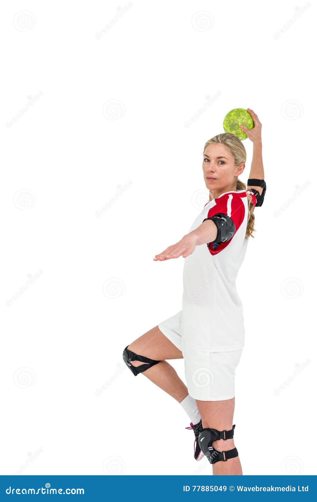 Sportswoman Throwing a Ball Stock Image - Image of athlete, active ...