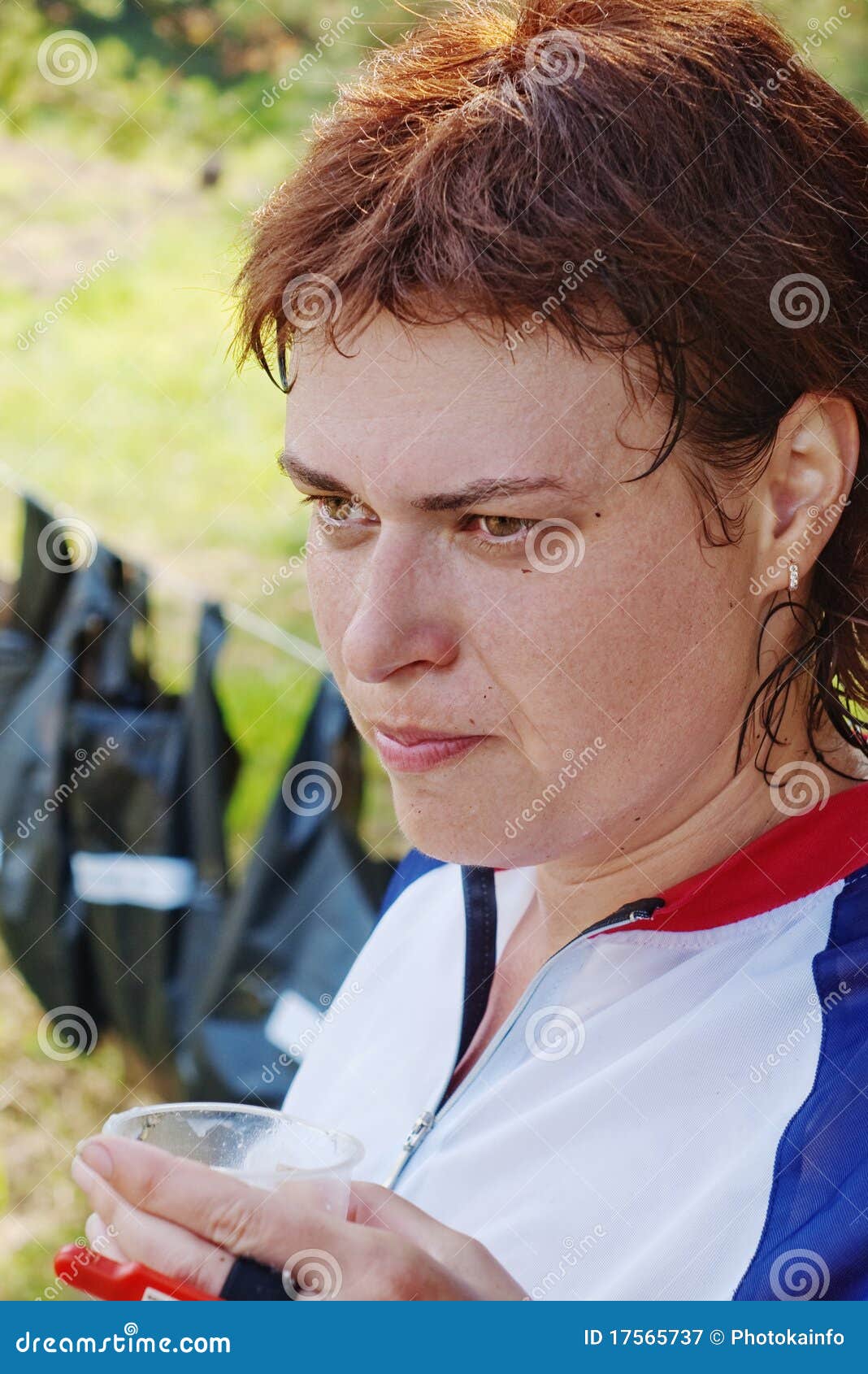 The sportswomen portrait stock image. Image of victory - 17565737