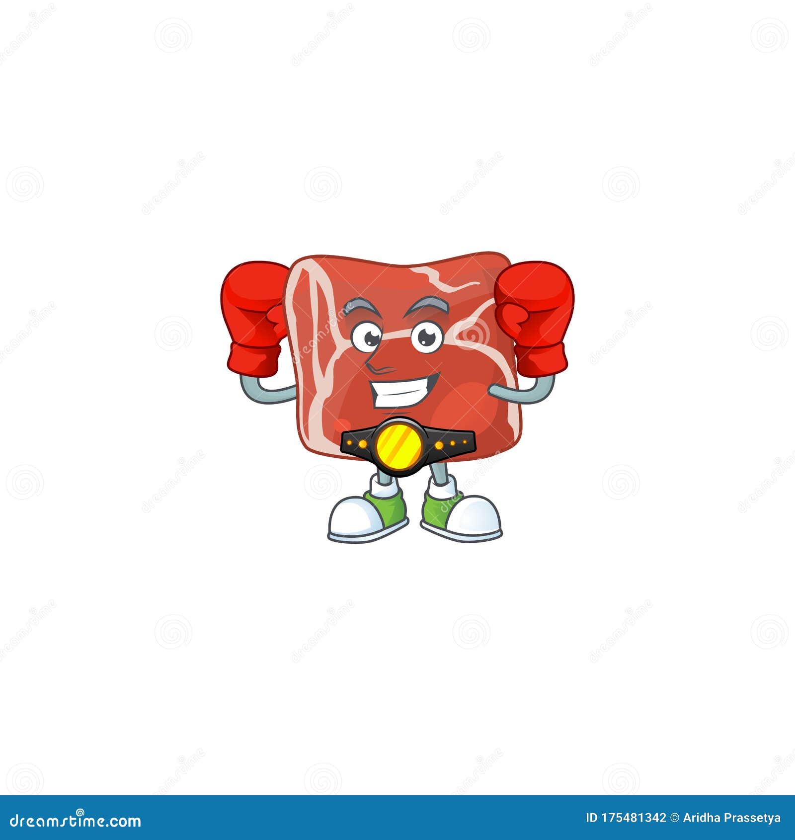 A Sporty Boxing of Beef Mascot Design Style Stock Vector - Illustration ...