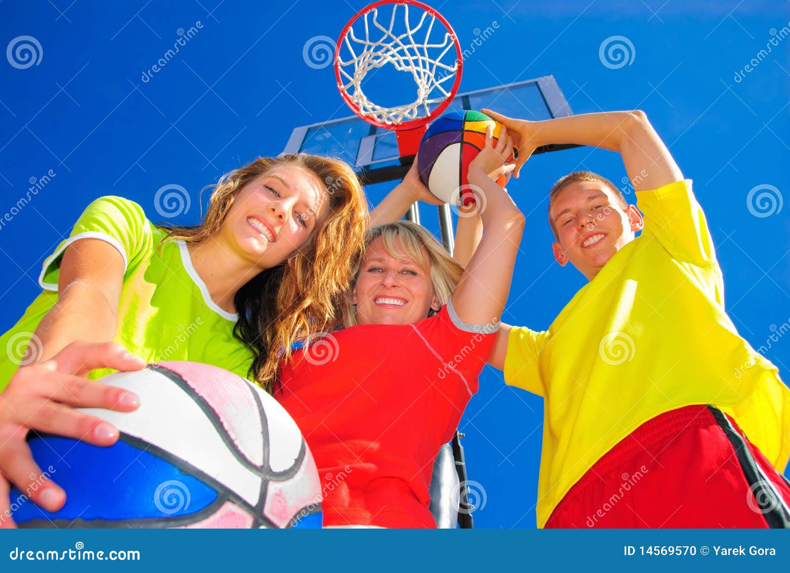 Sporty family stock photo. Image of teenagers, ball, ready - 14569570