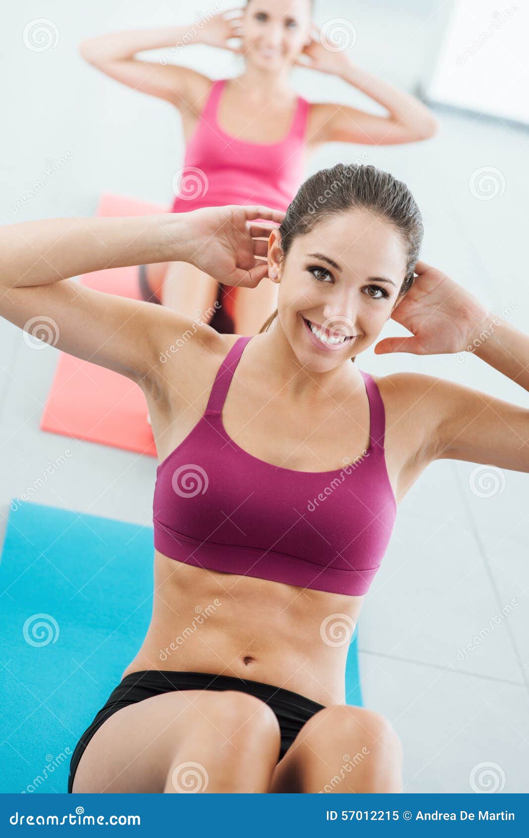 Sporty Girl Doing Abs Workout Stock Image Image Of Energy Beauty