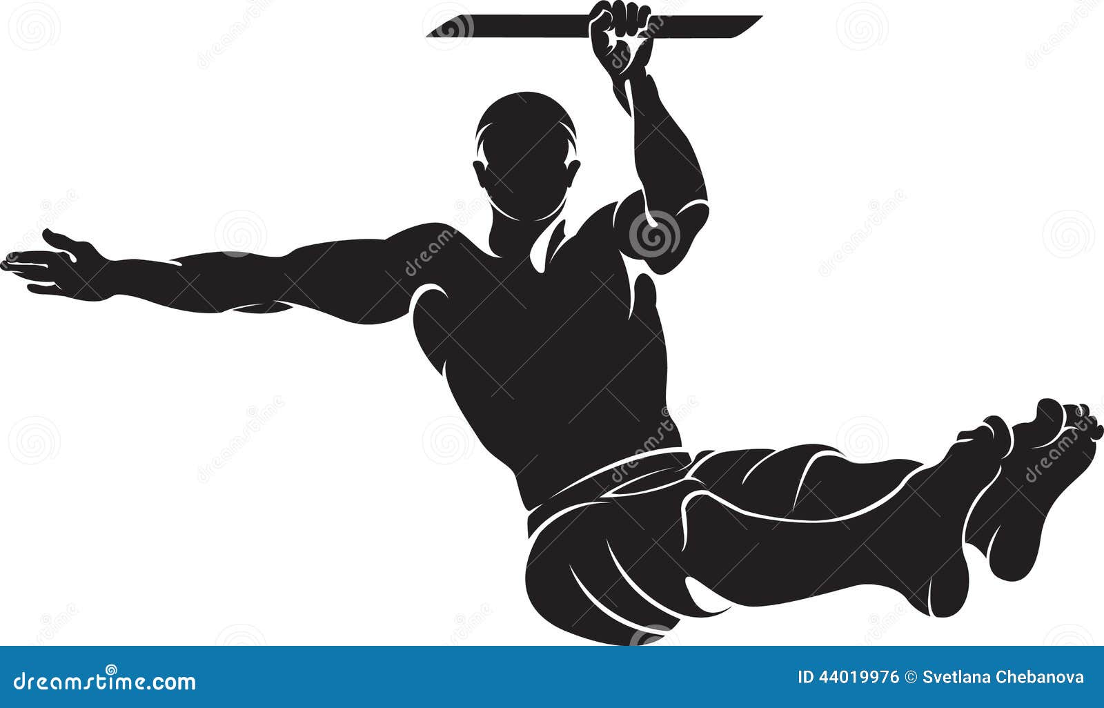 Sporty Man Doing Street Workout Exercise Stock Vector - Illustration of ...