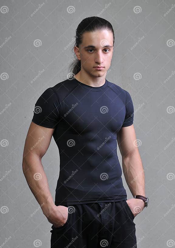 Sporty model stock image. Image of model, fitness, biceps - 14475623