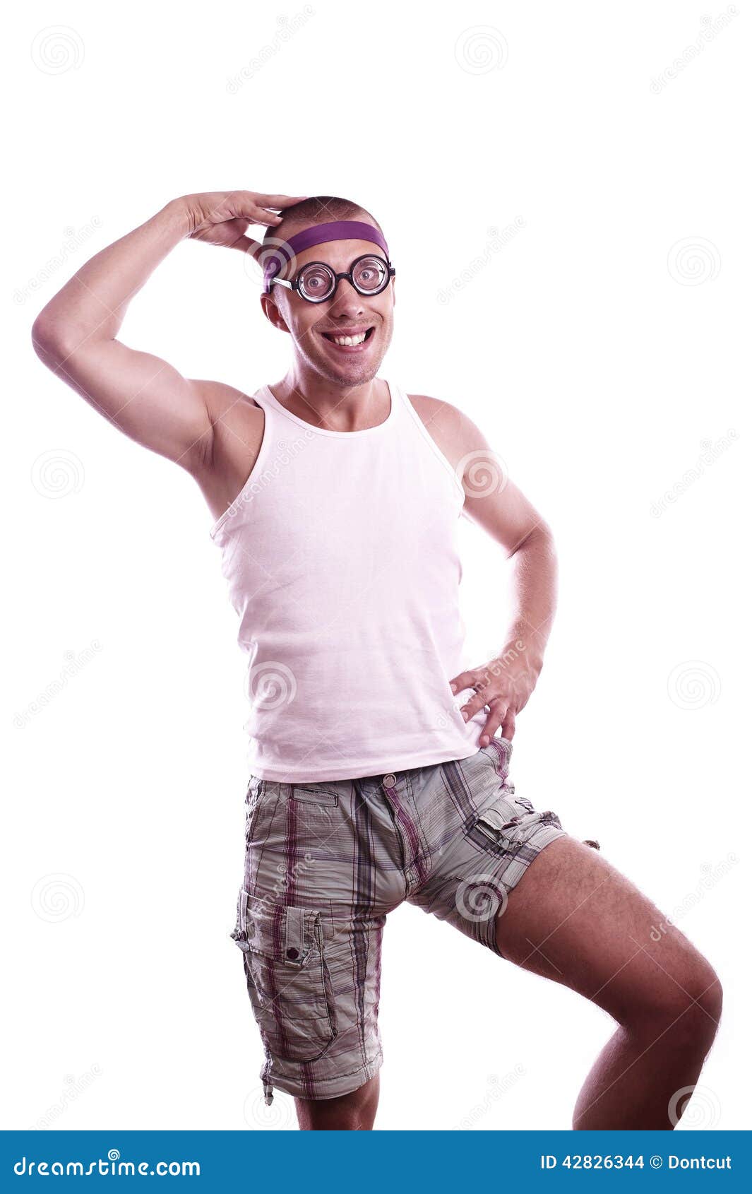 Sporty nerd in glasses stock photo. Image of adult, glasses - 42826344