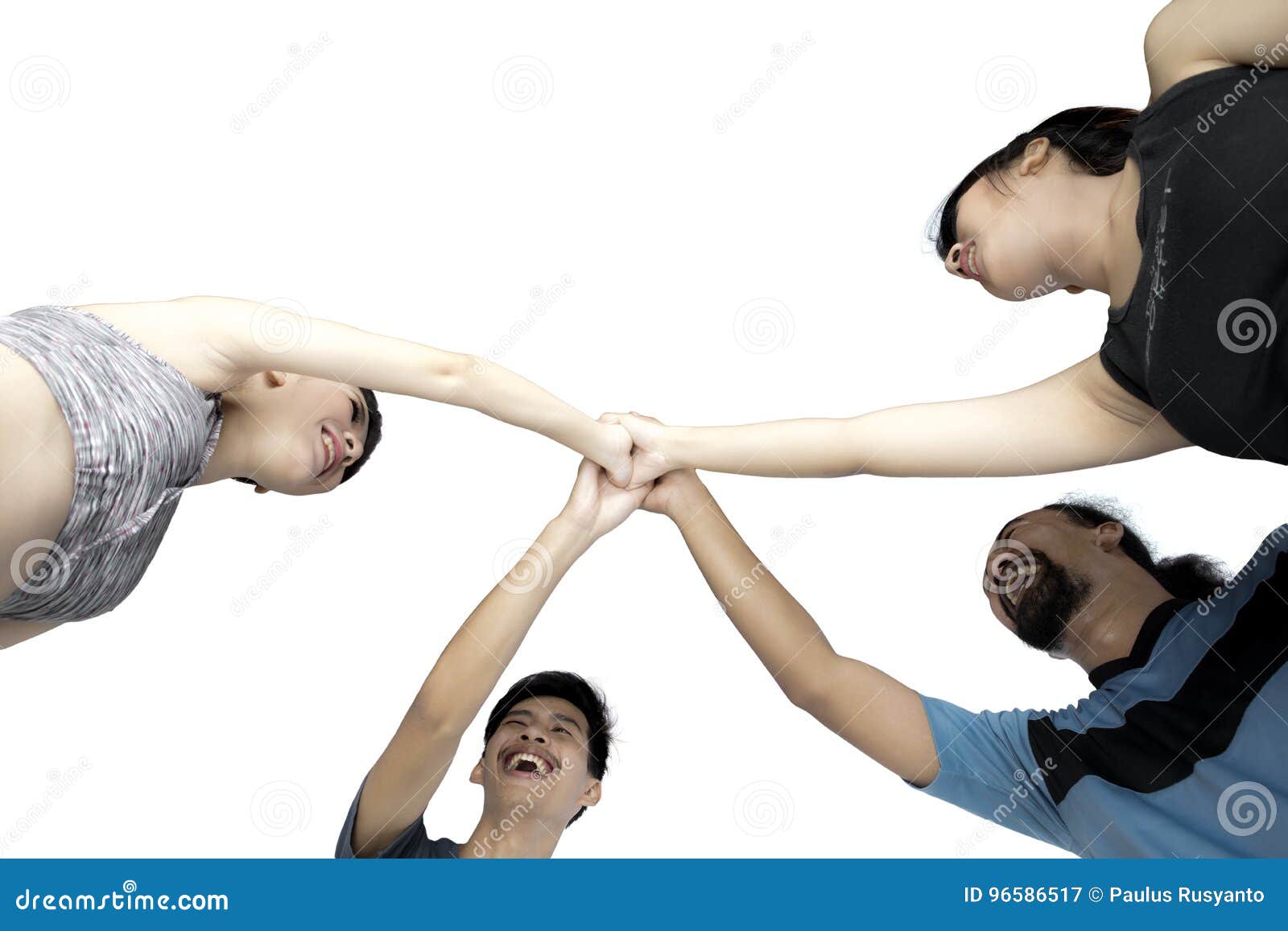 Sporty People Make High Five Hand Stock Image - Image of afro, activity ...