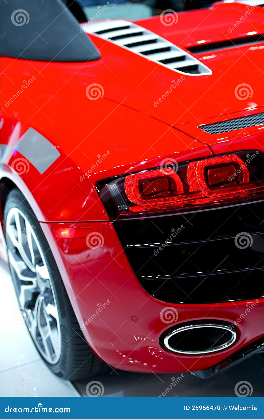 Sporty Red Car stock photo. Image of urban, exhaust, sport - 25956470