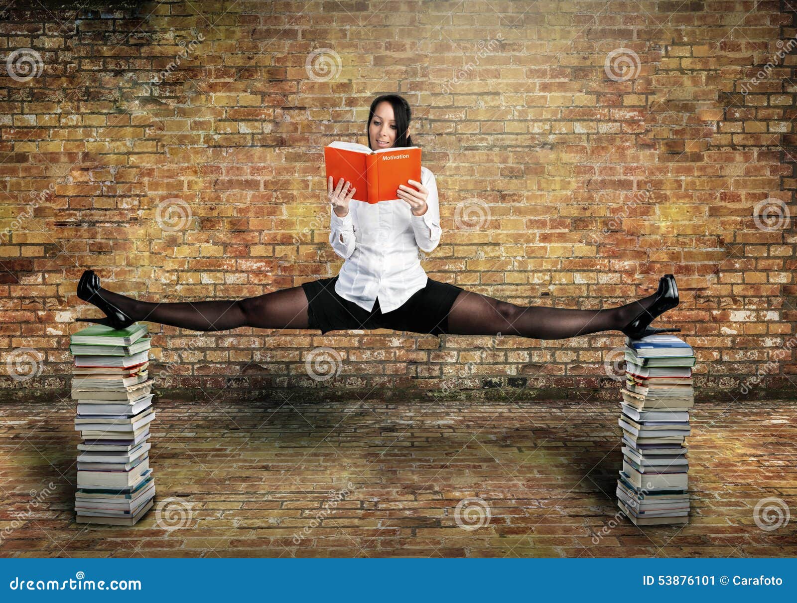 Sporty Student at the Balancing Stock Image - Image of female, happy ...