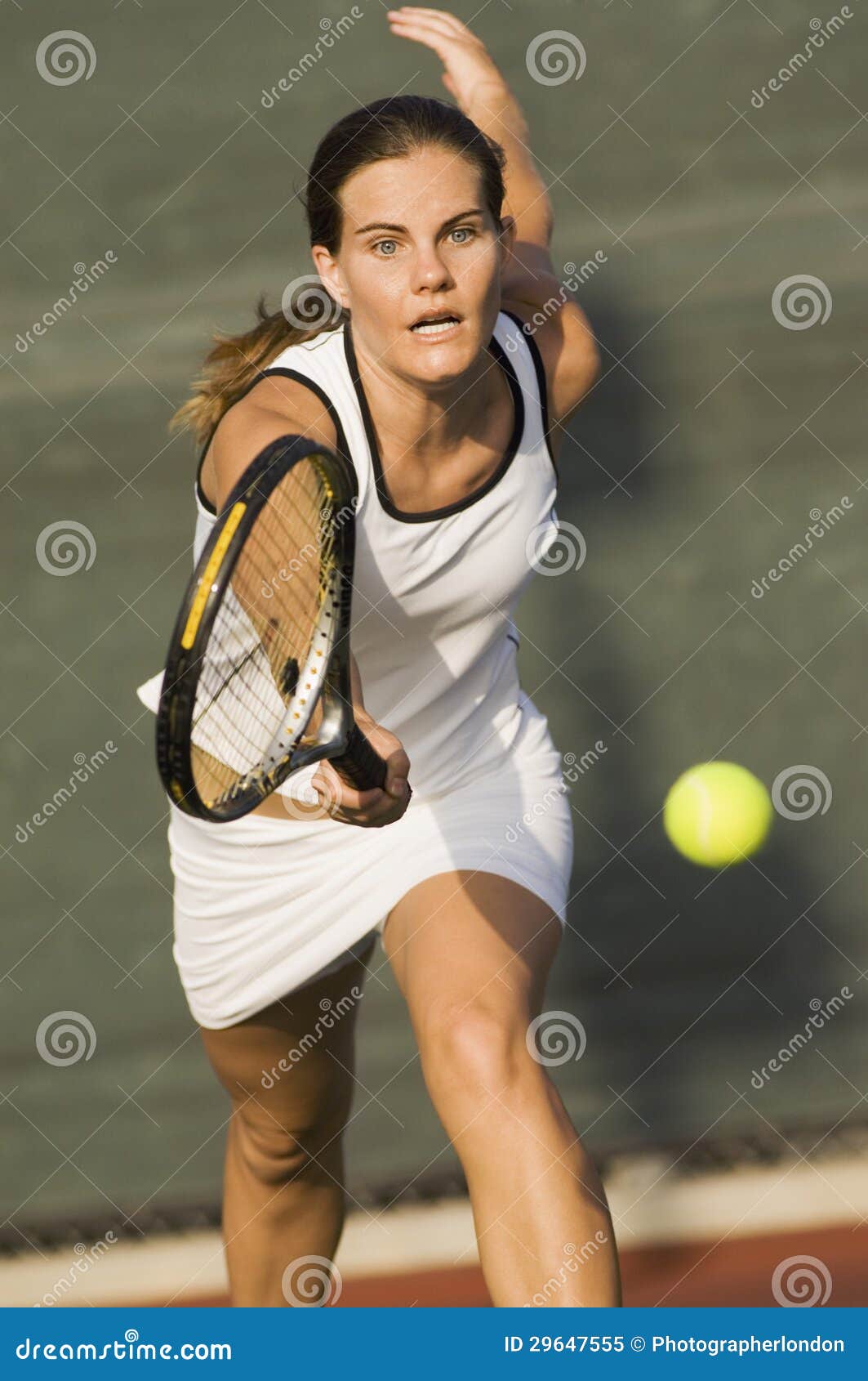 Sporty Tennis Player stock image. Image of playing, female - 29647555