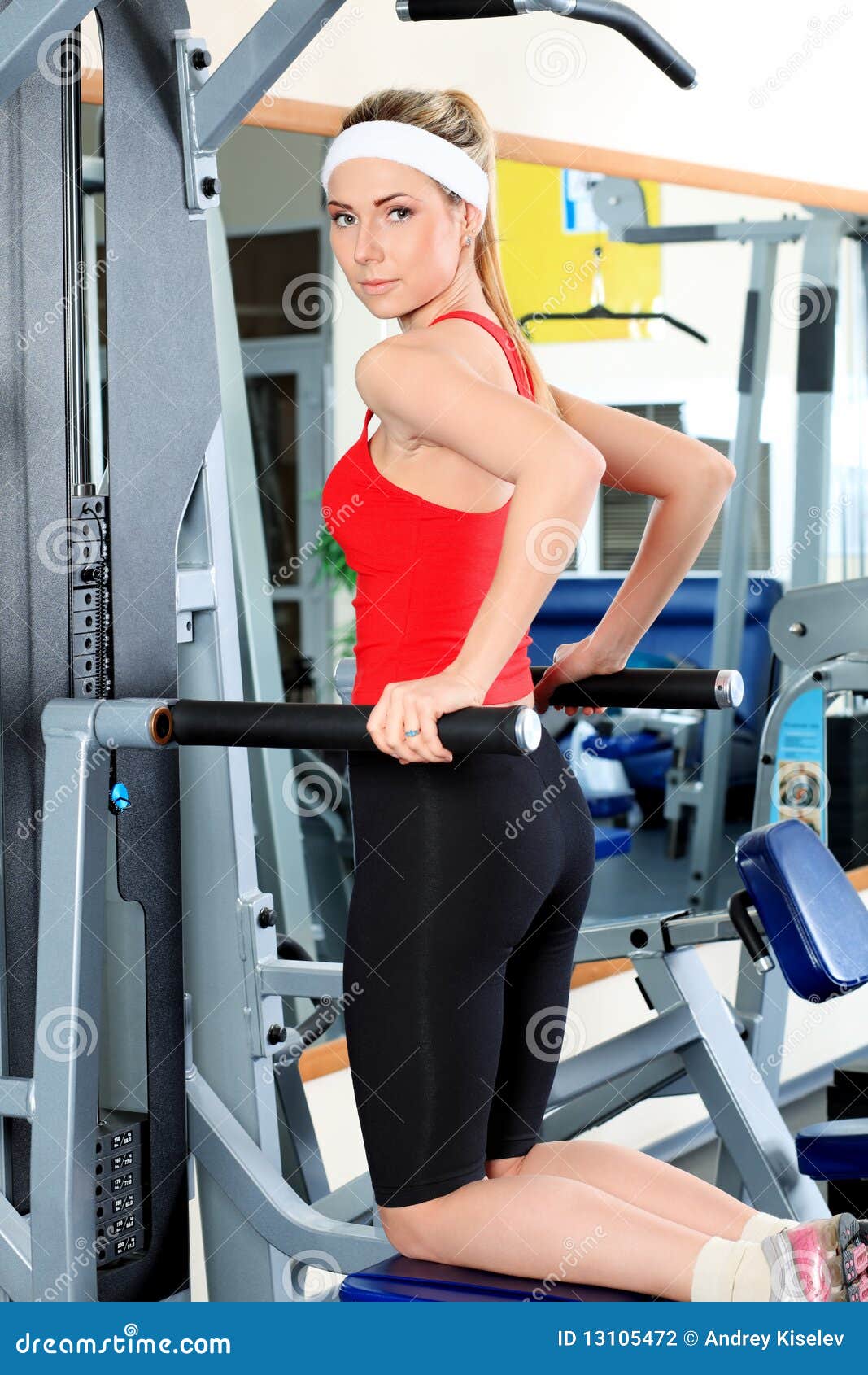 Sporty woman stock photo. Image of concentration, indoors - 13105472