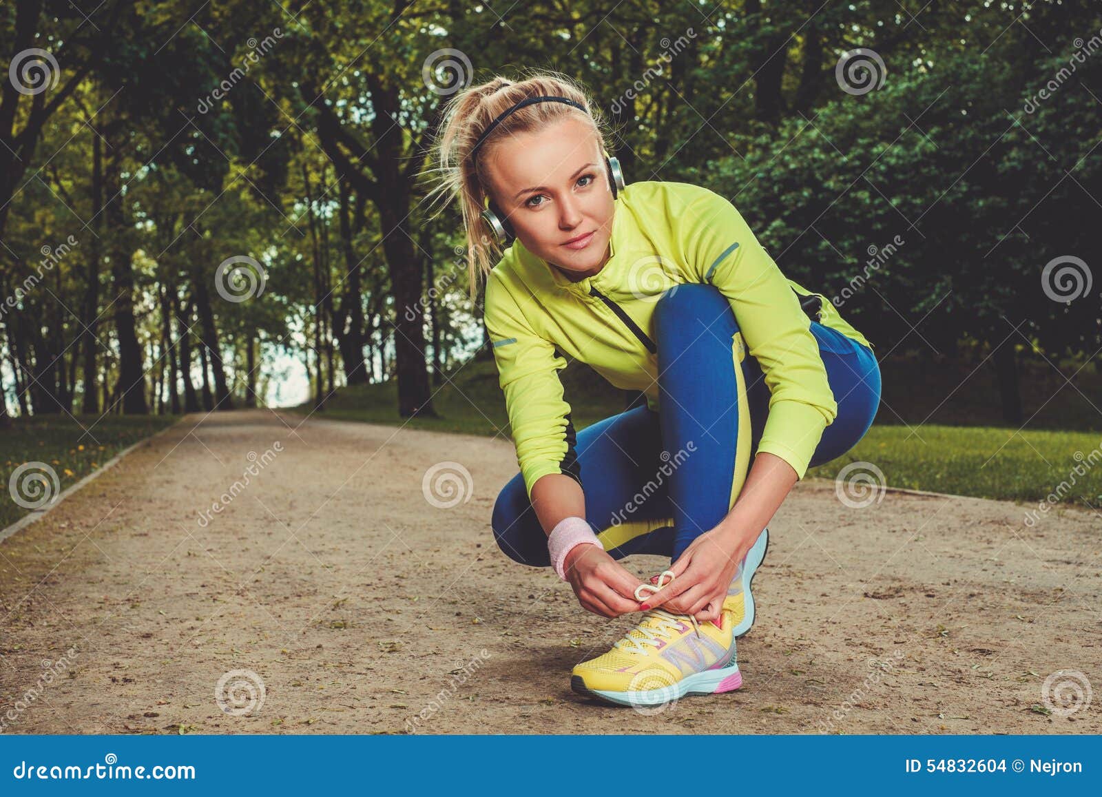 Sporty woman in a park stock photo. Image of endurance - 54832604