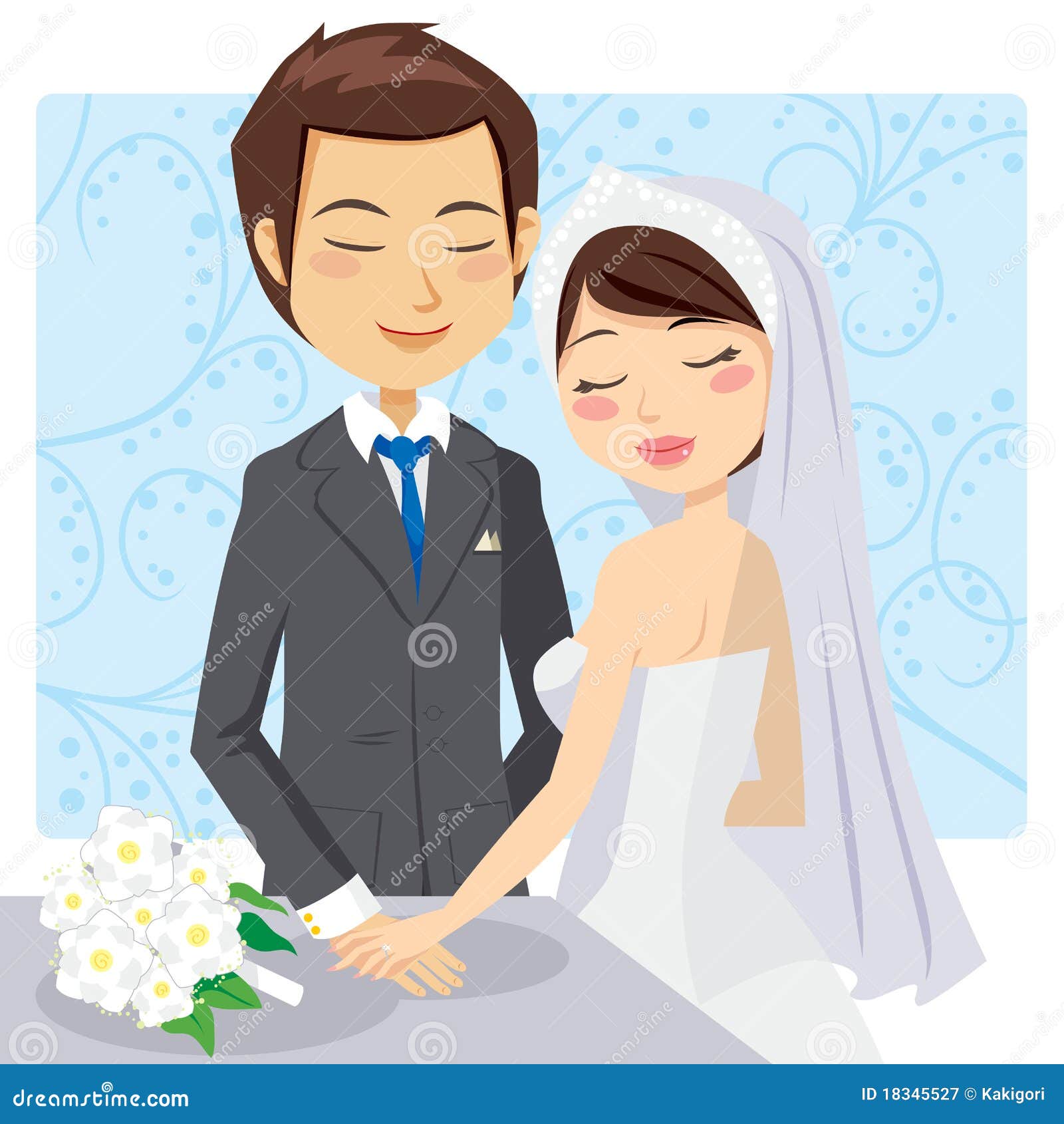 Sposato appena illustrazione vettoriale. Illustrazione di umano - 18345527