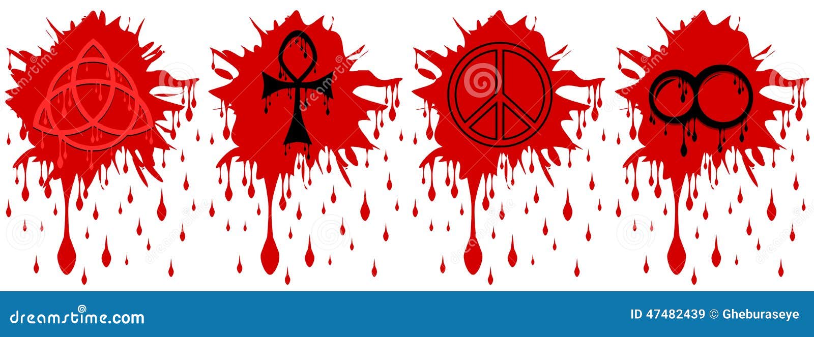 Spot of Blood with Symbols Isolated Stock Vector - Illustration of ...