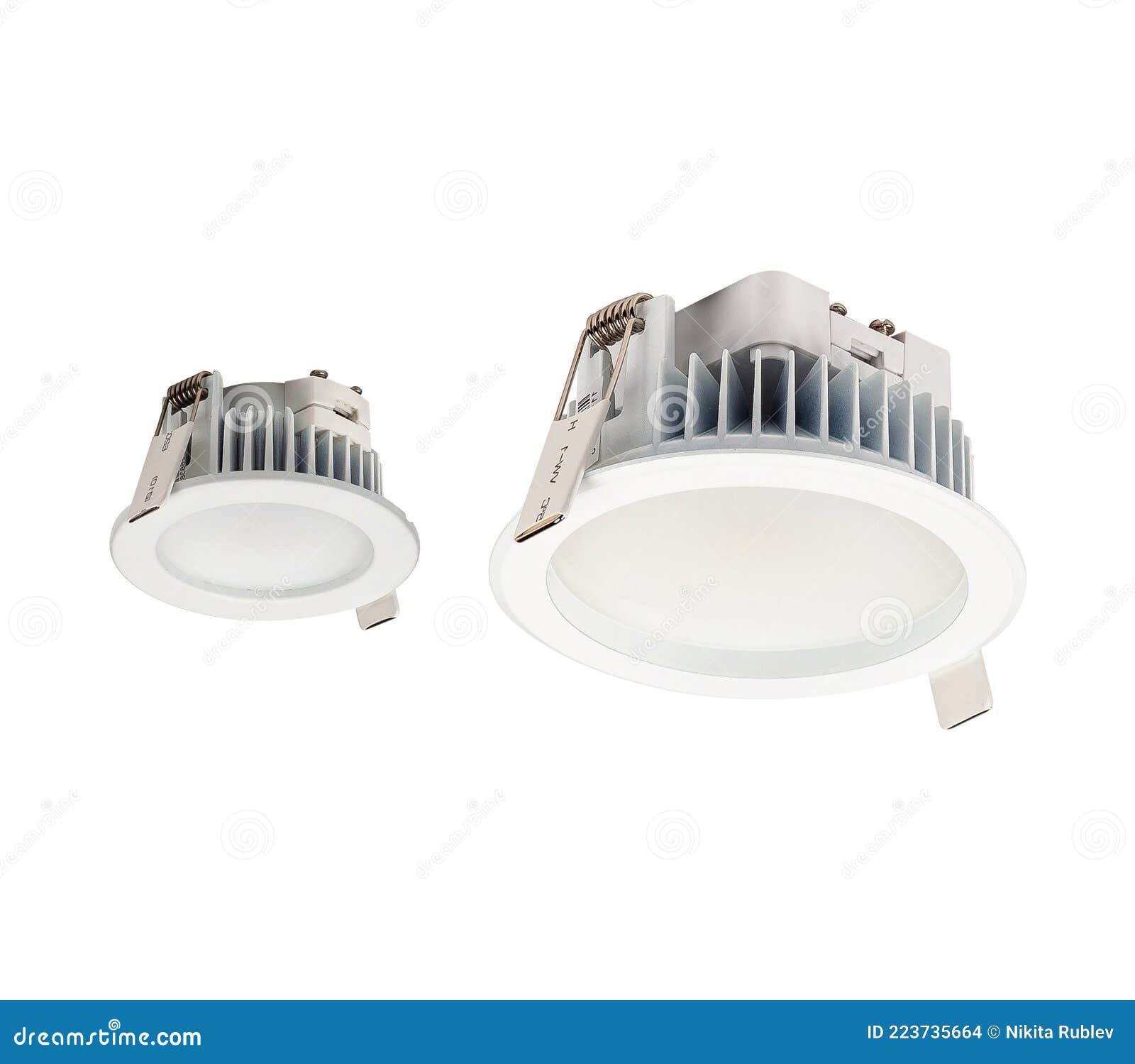 Spot Ceiling Led Light Isolated on White Stock Photo - Image of diode ...