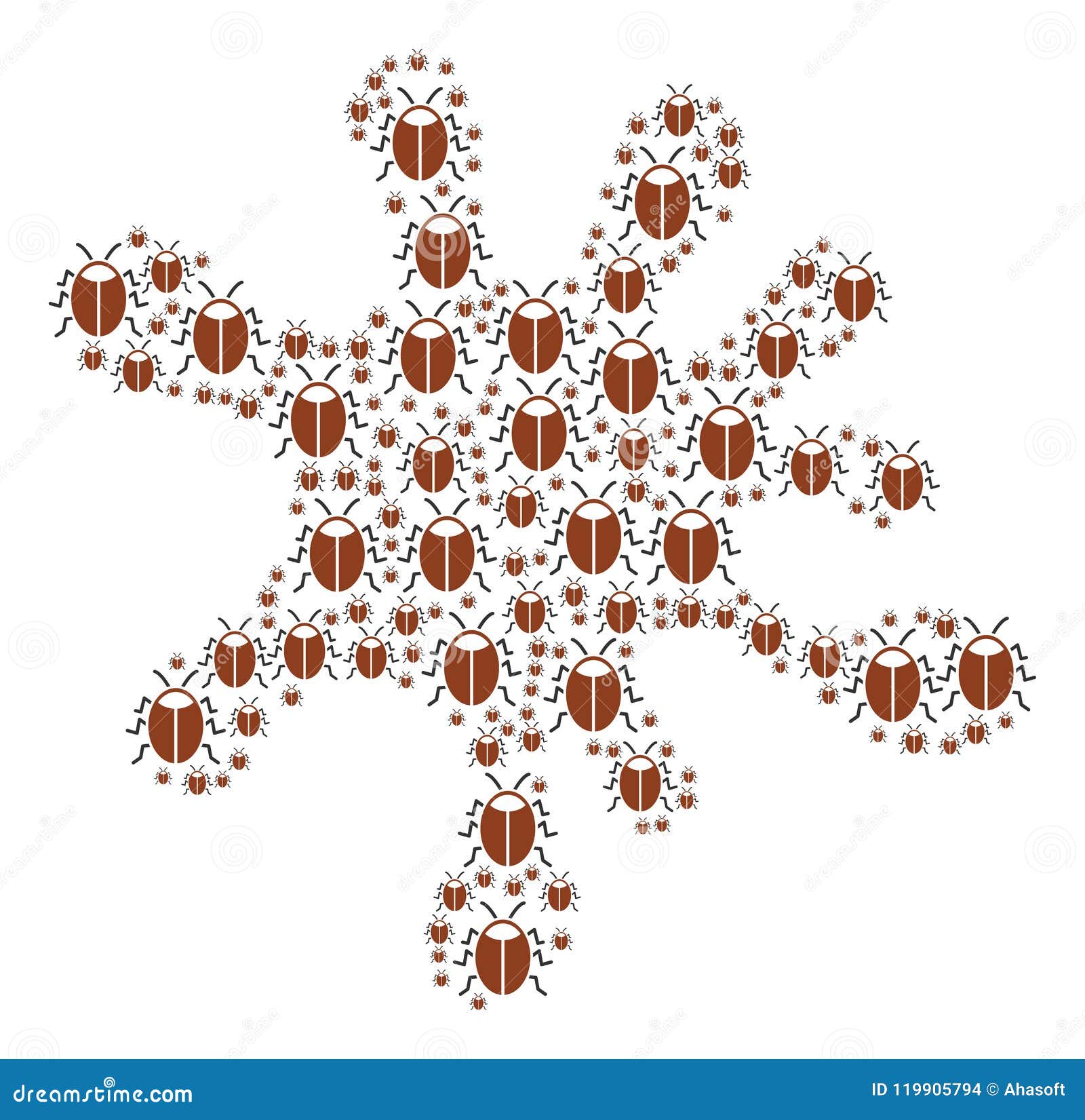 Splash Composition of Bug Icons Stock Vector - Illustration of collage ...