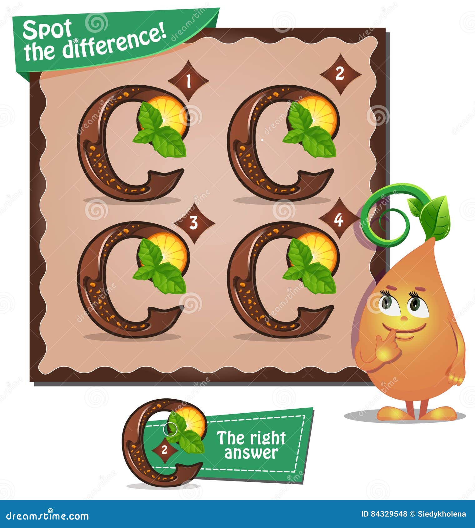 Spot the Difference Letters C2 Stock Illustration - Illustration of ...