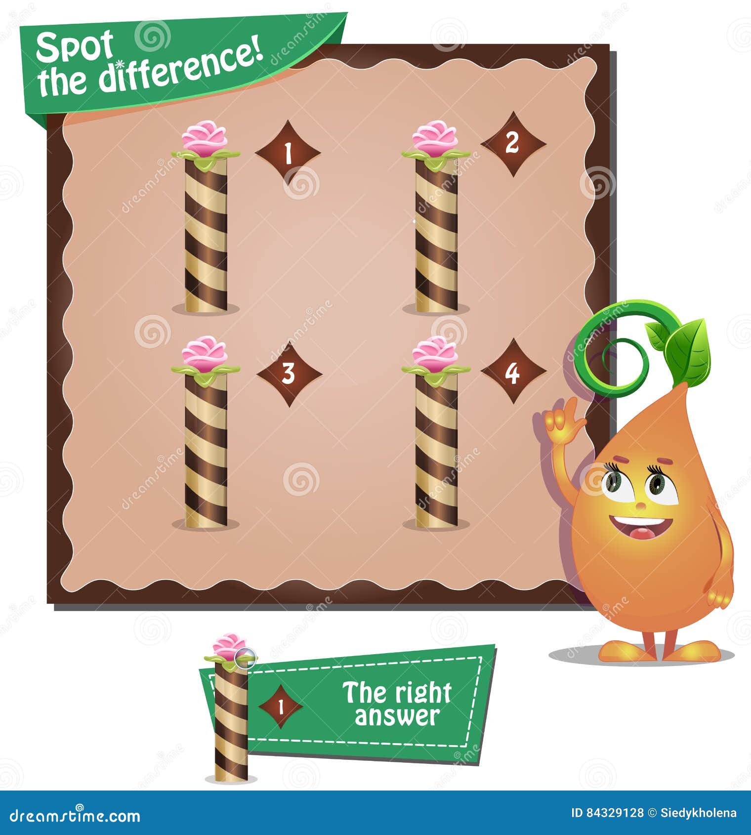 Spot the Difference Letters I Stock Illustration - Illustration of quiz ...