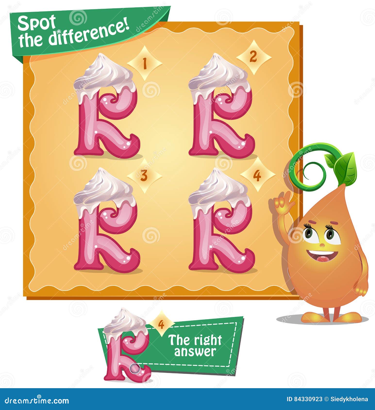Spot the Difference Letters R Stock Illustration - Illustration of ...