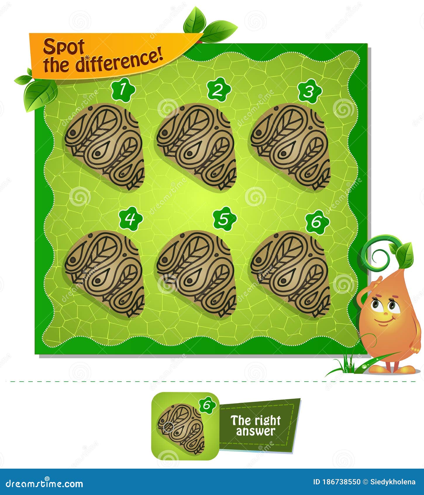 Spot the difference test 1 stock illustration. Illustration of ...