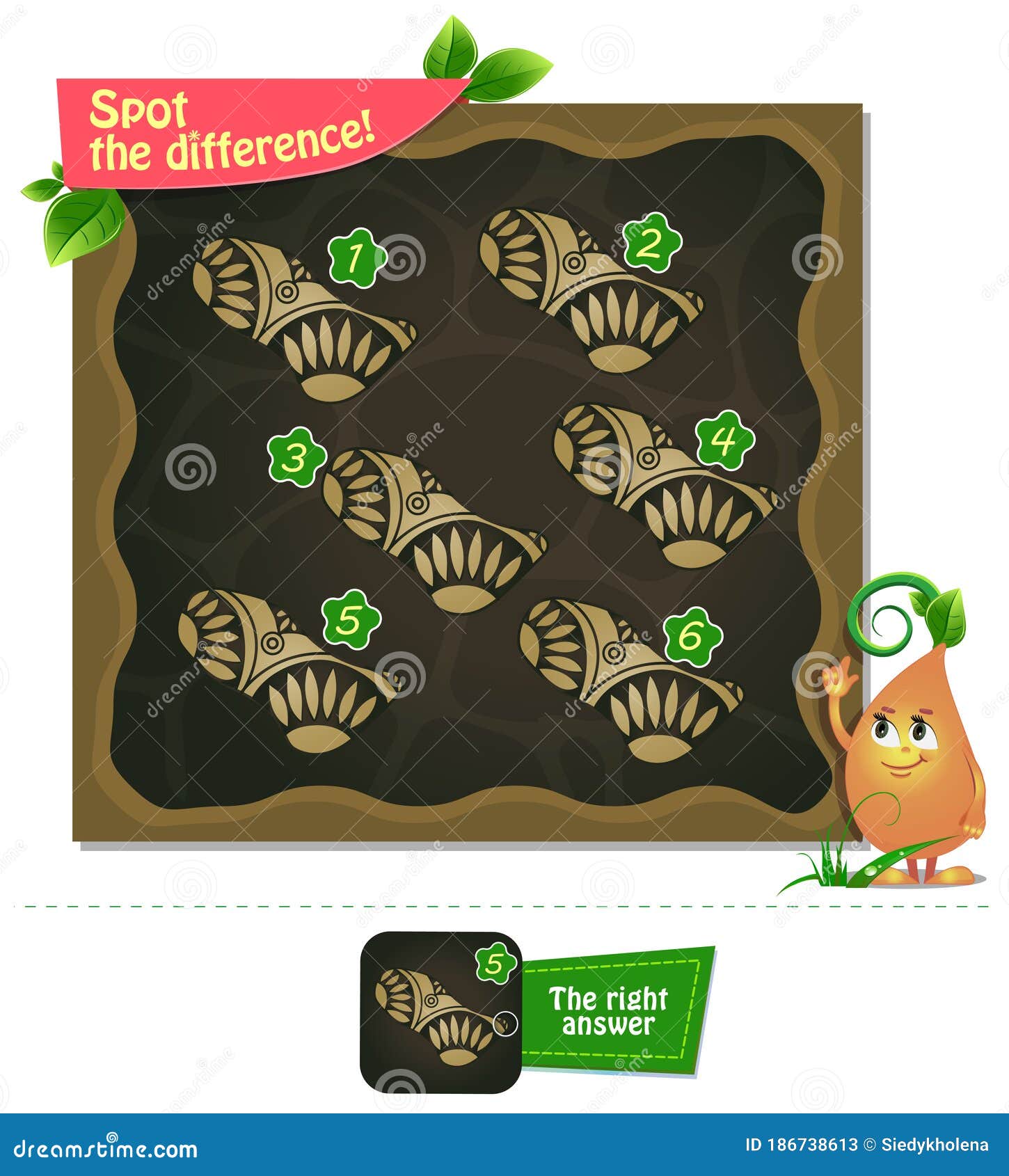 Spot the difference test 3 stock illustration. Illustration of board ...