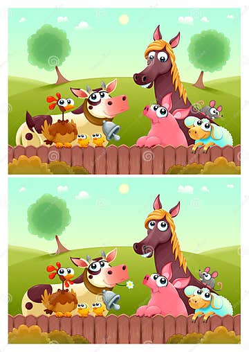 Spot the differences stock vector. Illustration of cartoon - 103670958